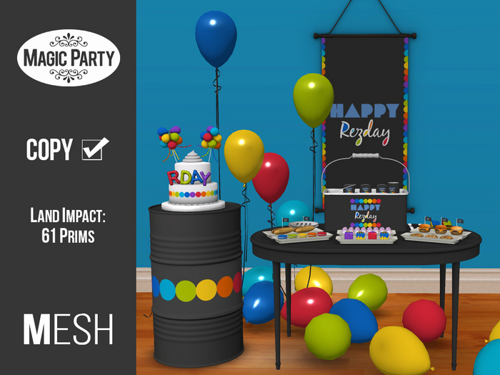 Second Life Marketplace - Happy Rezday - Classic Party SET